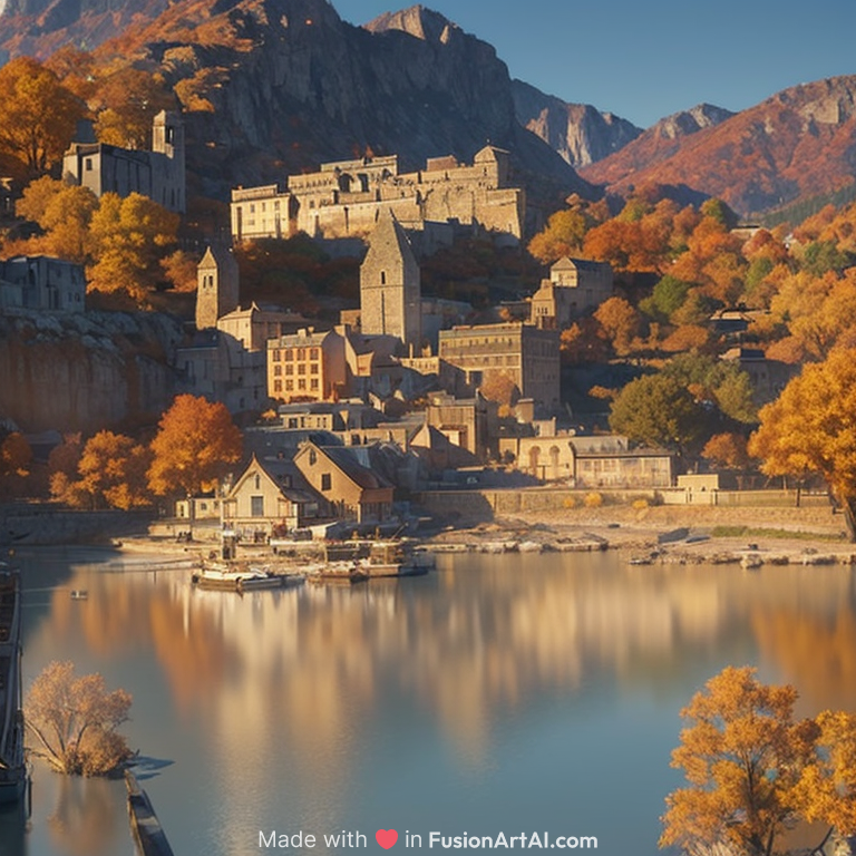 As Khan | a beautiful mediaval town during the golden hour in autumn ...