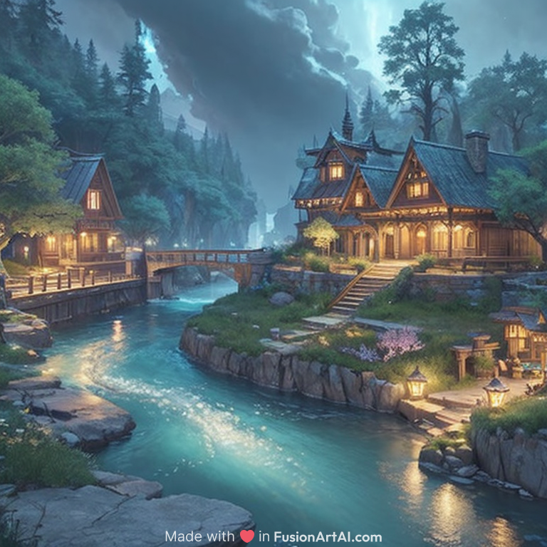 SDR DELWAR | beautiful and immersive magical town, magical buildings ...